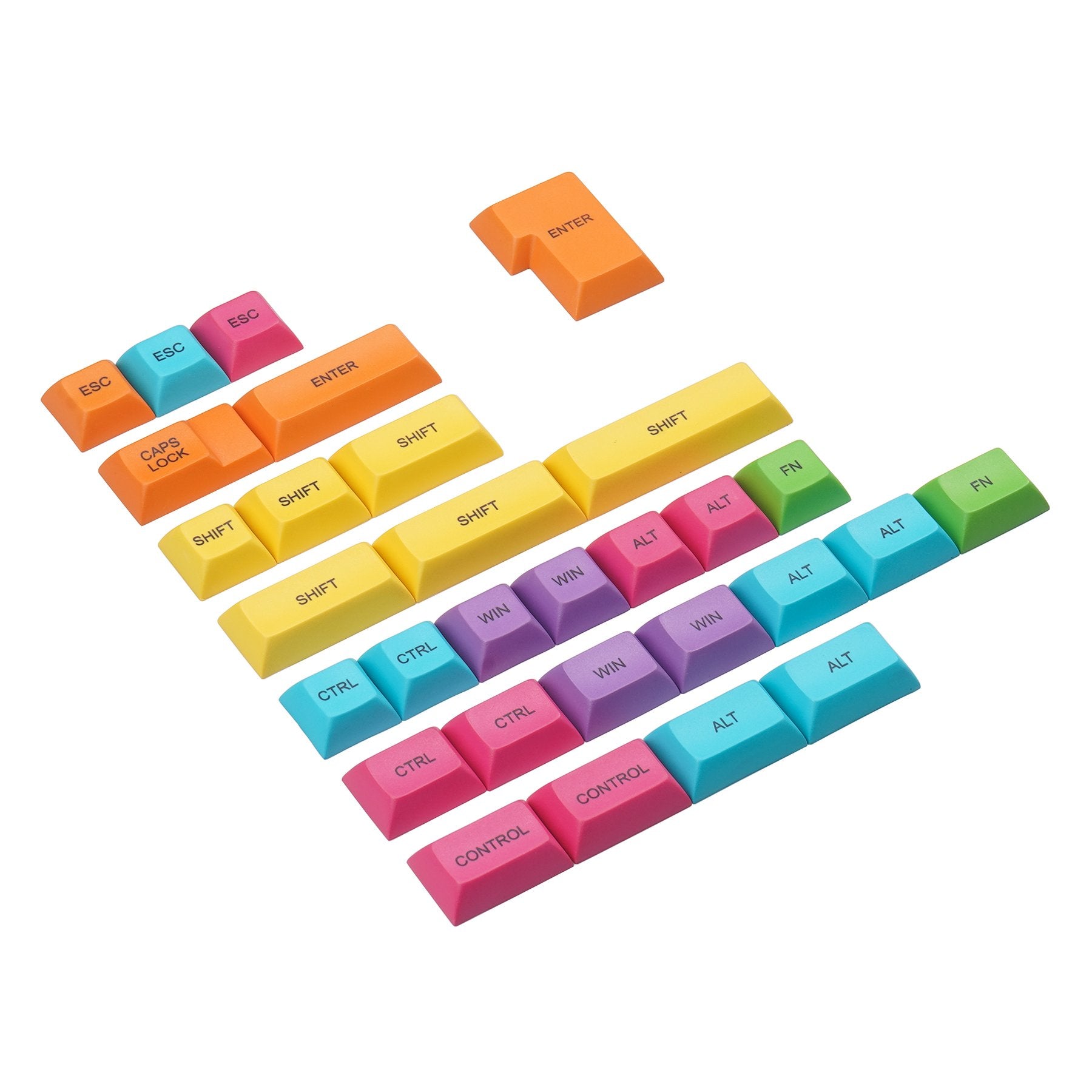 Multi-Coloured DSA Keycap Set (30 Keys) - Mechbox Ltd