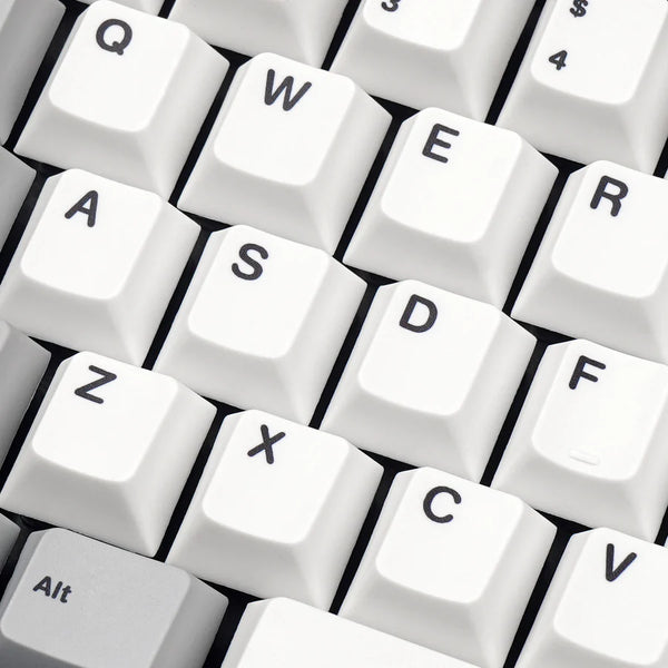 Grey & White Dye-Sublimated Cherry Profile ISO Keycap Set (121 Keys ...
